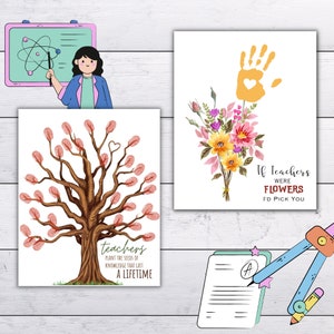 Teacher Appreciation Gift | Handprint Keepsake Art Crafts for Teachers ...