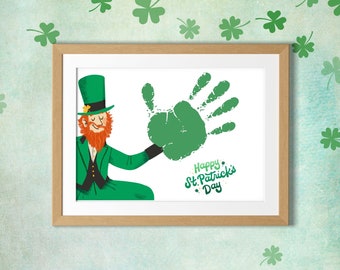 St Patrick's Day Handprint Footprint Crafts Activities for Kids | Lucky ...