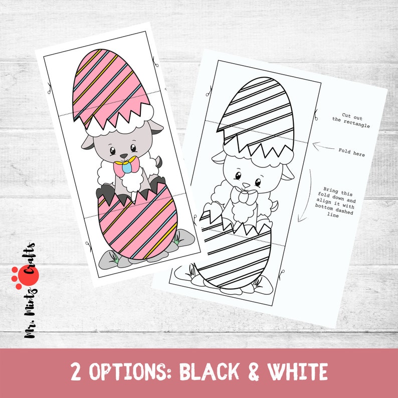 Easter Egg Folding Surprise Craft or Card Easter Bunny - Etsy