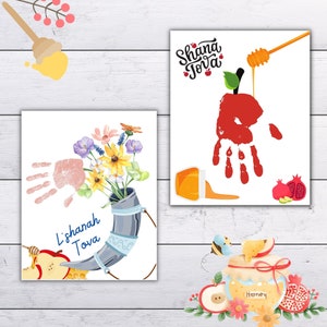 Rosh Hashanah Handprint Art Craft | Rosh Hashanah Card | Rosh Hashanah ...
