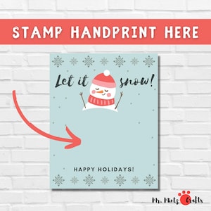 Christmas Snowman Handprint Art Craft Template Printable Downloads ...