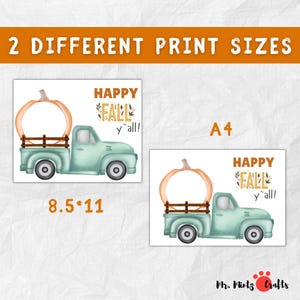 Happy Fall Y’all Handprint Truck Art Craft | Printable DIY Fall ...