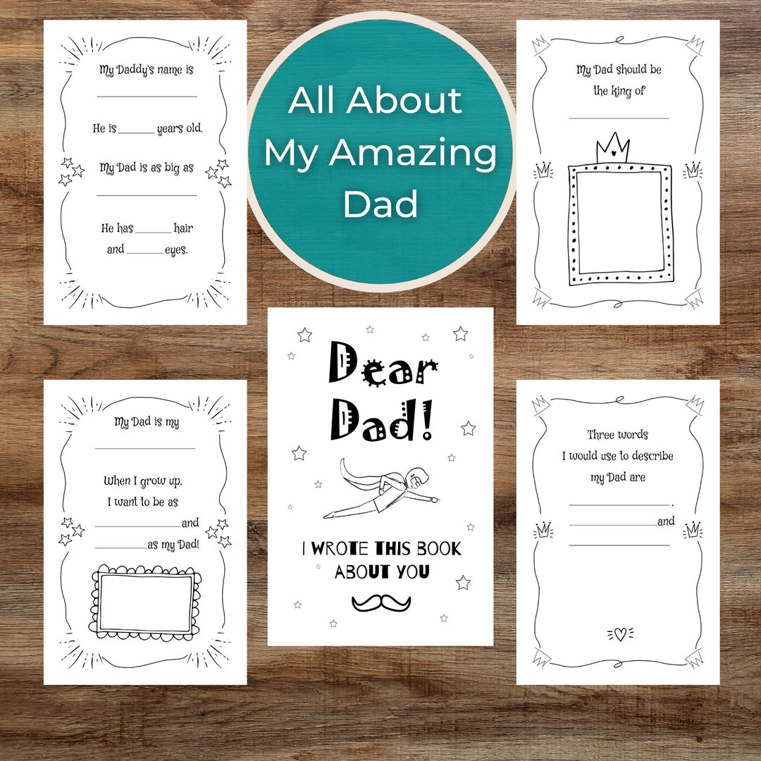 I Love My Dad Fathers Day Book | Father's Day Gift From Kids Funny ...