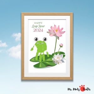 Leap Year Handprint Art Craft Activity Personalised Leap Year Birthday ...