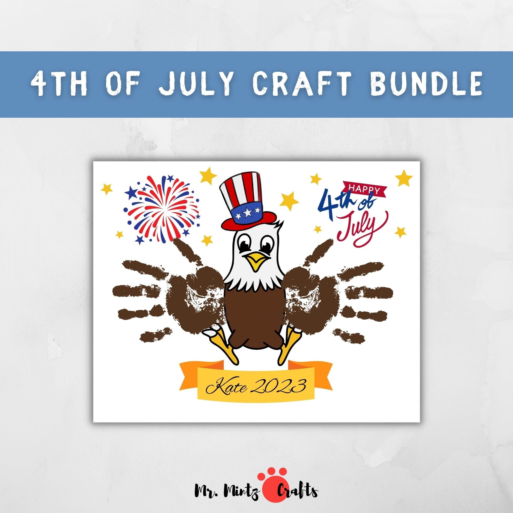 Fourth of July Handprint Footprint Art Crafts | Patriotic Crafts ...