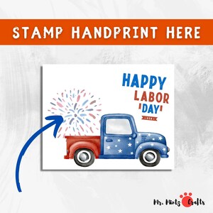 Labor Day Handprint Art Craft | Firework Handprint Art | Happy Labor ...