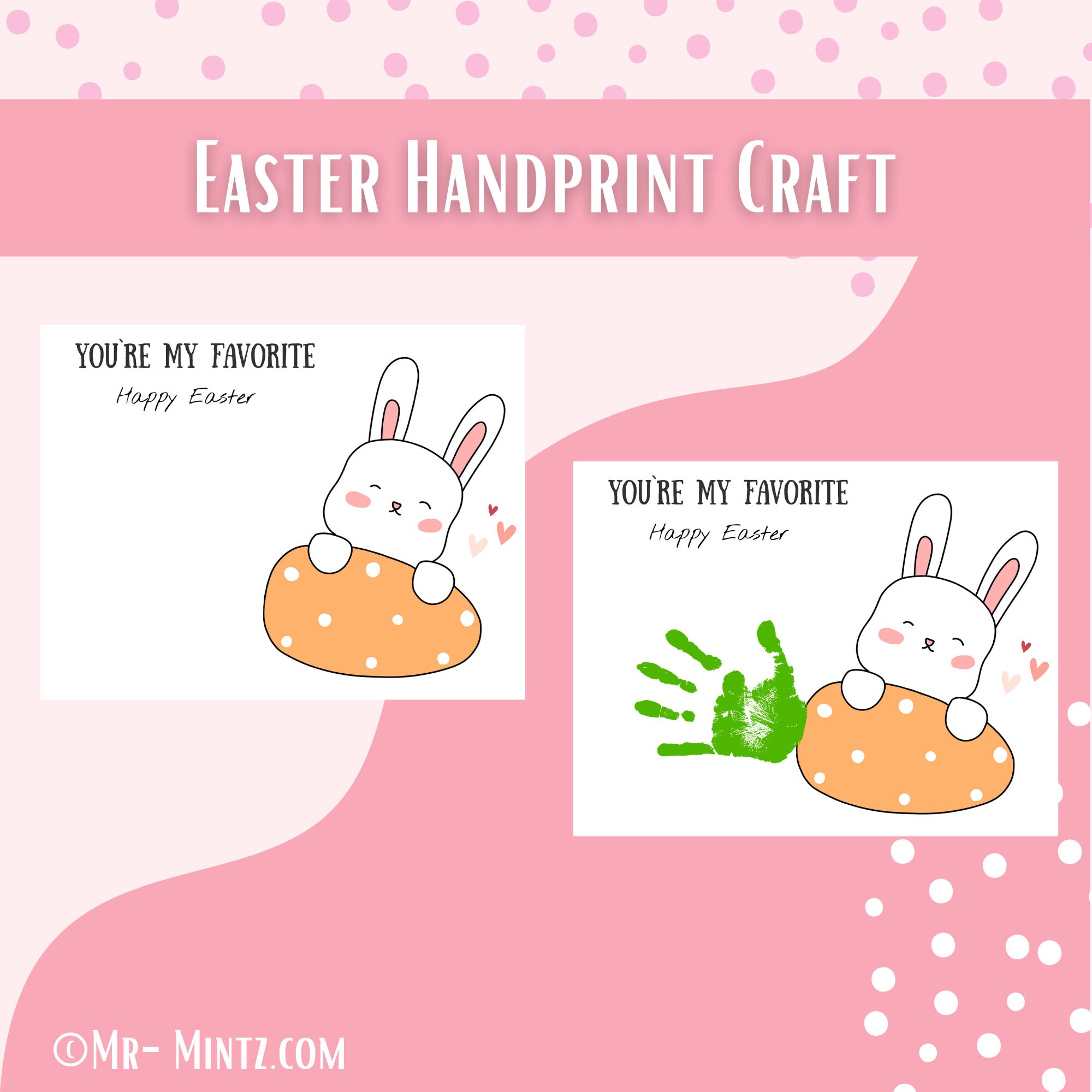 Easter Handprint Footprint Craft Bundle Hoppy Happy Easter - Etsy