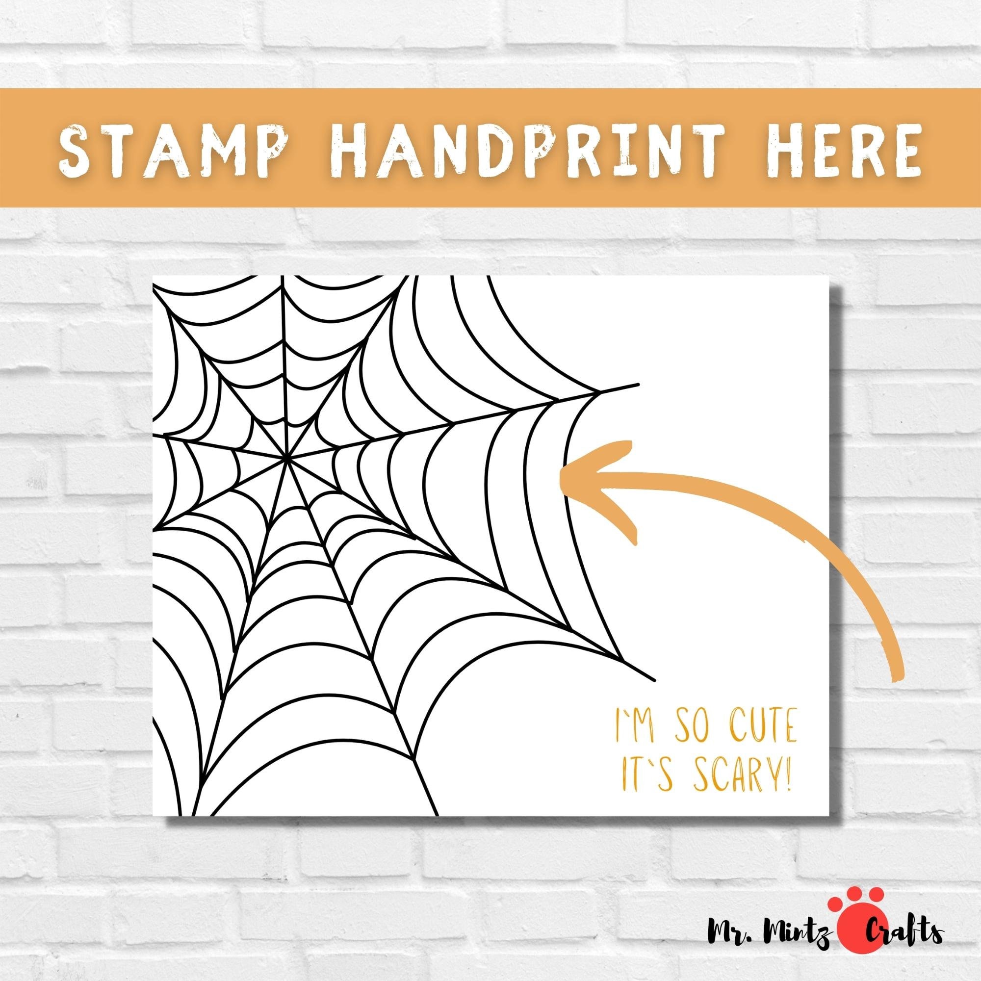 Handprint Spider Craft for Kids Fall Preschool Handprint Art - Etsy