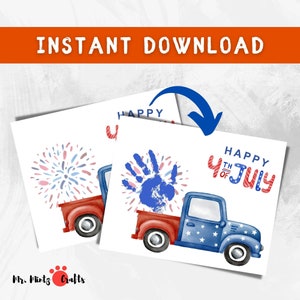 Fourth of July Handprint Art Craft Firework Handprint Art Happy 4th of ...