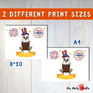 Labor Day Handprint Art Craft | Labor Day Card | Happy Labor Day ...