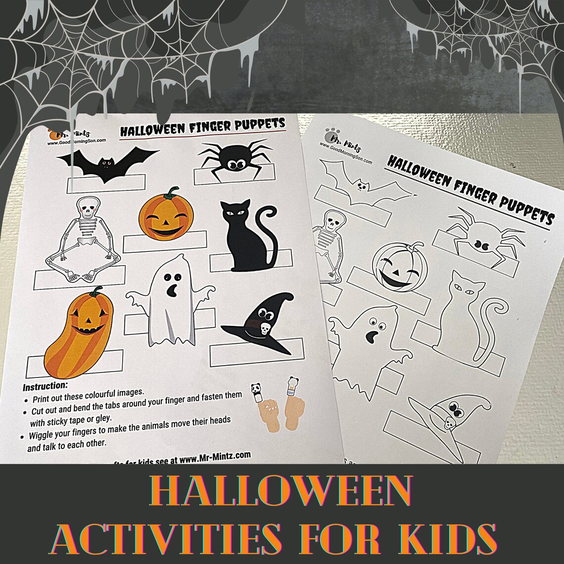 Kids Halloween Activity Finger Puppets Montessori Toys - Etsy