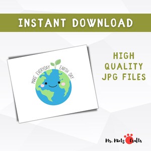 Earth Day Footprint Art Craft | Earth Day Printable for Kids | Happy ...