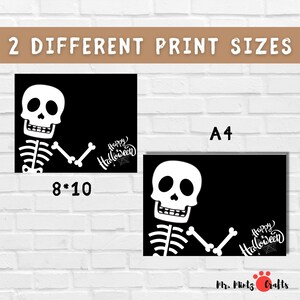 Halloween Skeleton Handprint Art Craft | Halloween Gift | Halloween ...