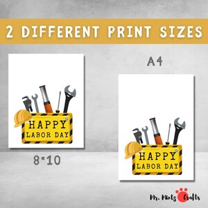 Labor Day Handprint Footprint Art Craft | Labor Day Card | Happy Labor ...