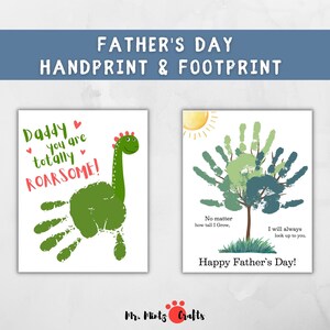Handprint for Dad Daddy | Fathers Day Handprint Footprint Art Craft ...