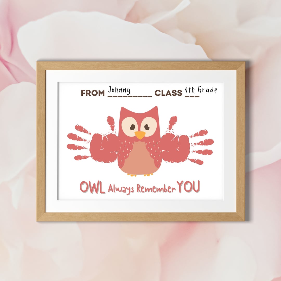 Teacher Appreciation Gift | Handprint Keepsake Art Crafts for Teachers ...