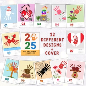 Handprint Calendar 2025 Printable With CANADIAN HOLIDAYS | Handprint ...