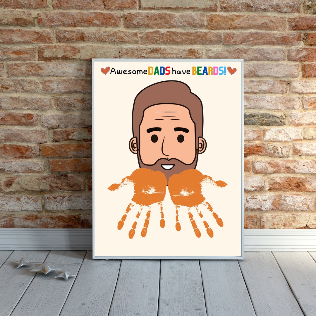 Handprint Art Craft for Fathers Day Father's Day Gift From Daughter Son ...