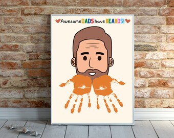 Fingerprint Art Handprint Gifts for Dad Father's Day - Etsy