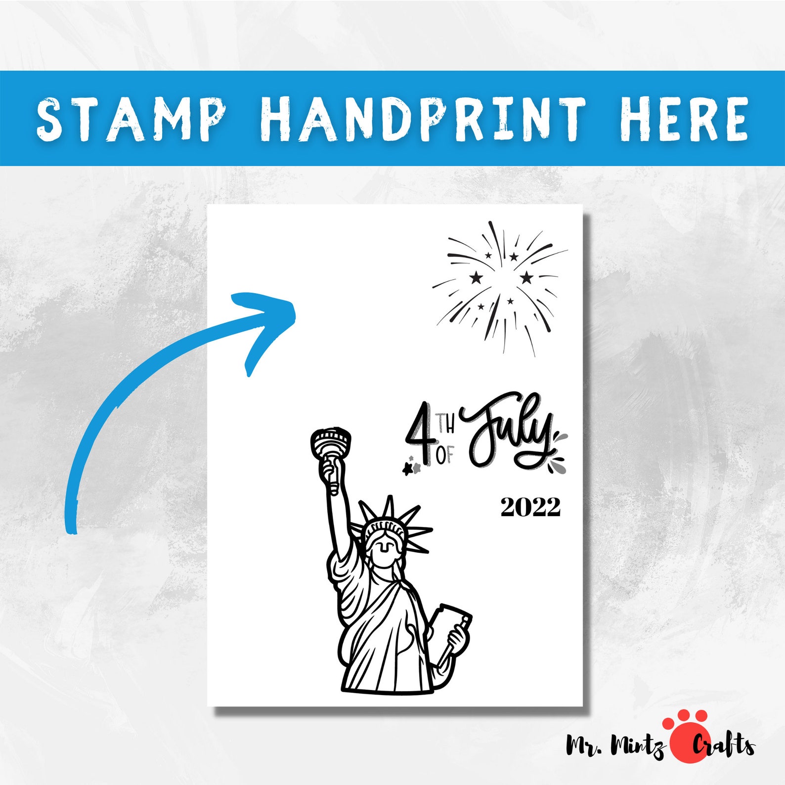Statue of Liberty Craft | Handprint Art 4th of July Printable ...