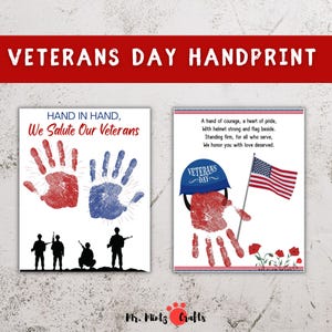 Veterans Remembrance Memorial Day handprint Art Craft Toddler ...