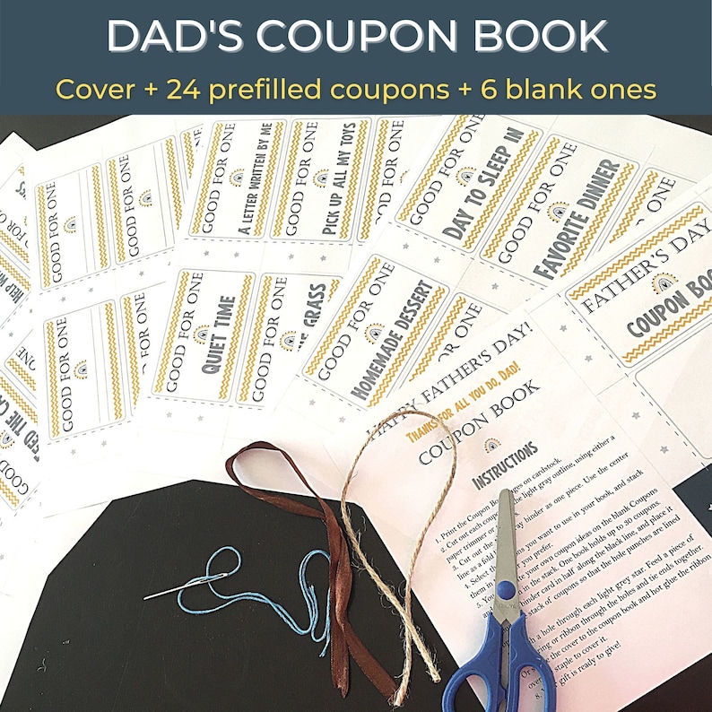Coupon Book | Father's Day Coupons | Fathers Day Coupon Book | Fathers ...