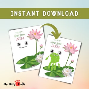 Leap Year Handprint Art Craft Activity Personalised Leap Year Birthday ...