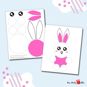 Easter Bunny Craft Template | Easter Gifts Printable | Easter Card Art ...