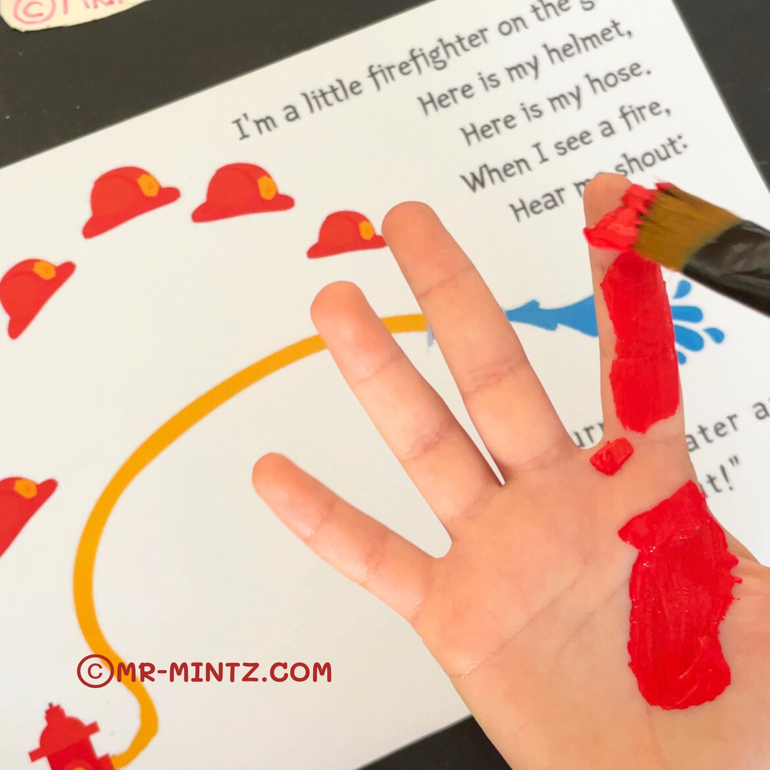 Firefighter Fathers Day Gift | Fathers Day Handprint Art Craft ...