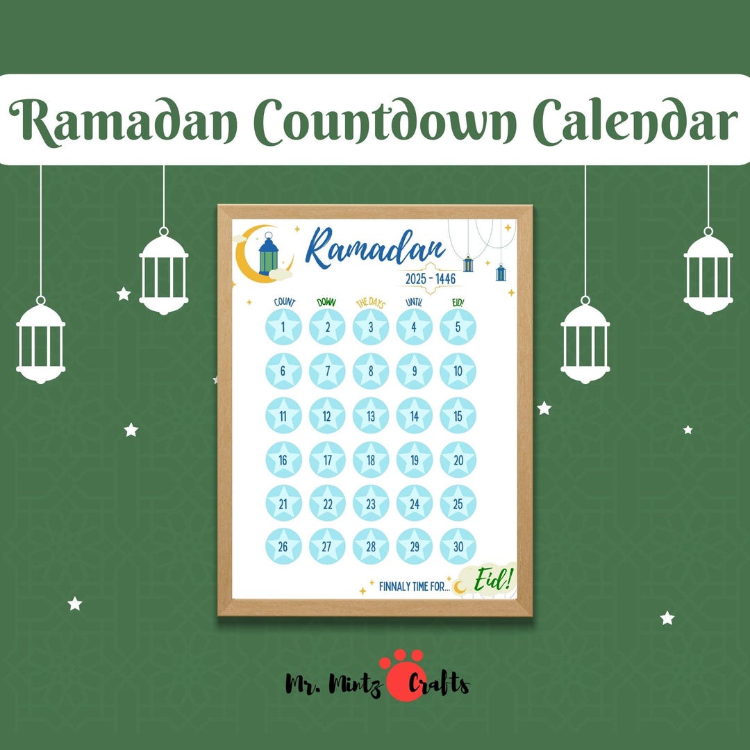 Ramadan Calendar 2025 for Kids Printable | Islamic Crafts for Kids ...