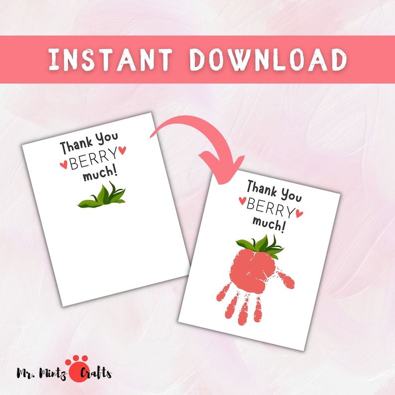 Teacher Appreciation Week Gift Handprint Art Craft Printable | Thank ...