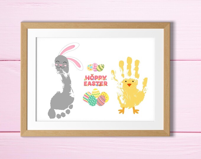 Hoppy Easter Handprint Craft Printable for Kids | Easter Bunny ...