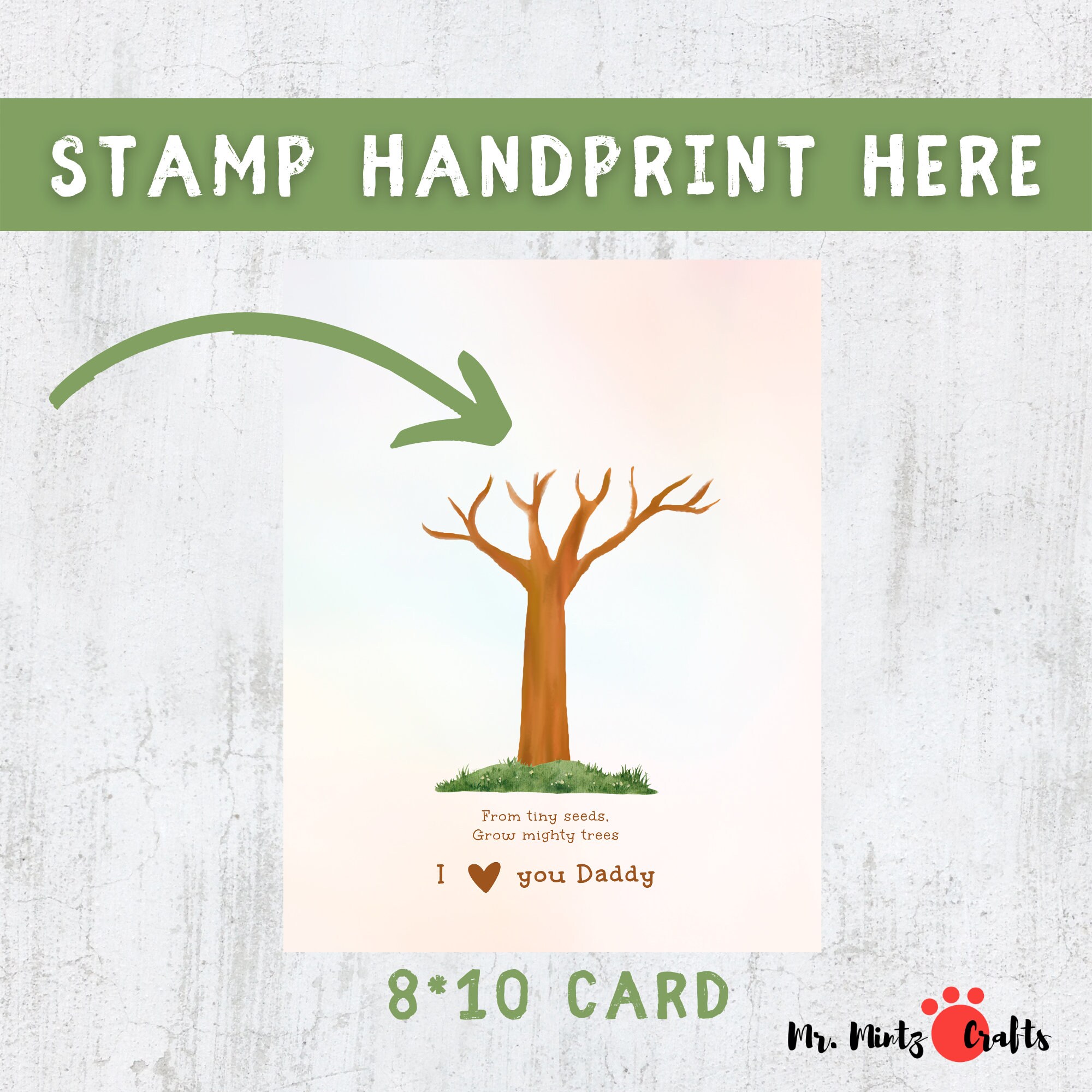 Tree Handprint Art Craft Fathers Day Handprint Gifts for Dad - Etsy