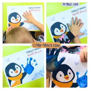 Penguin Handprint Craft for Kids | Chilly Hugs With Warm Hearts ...