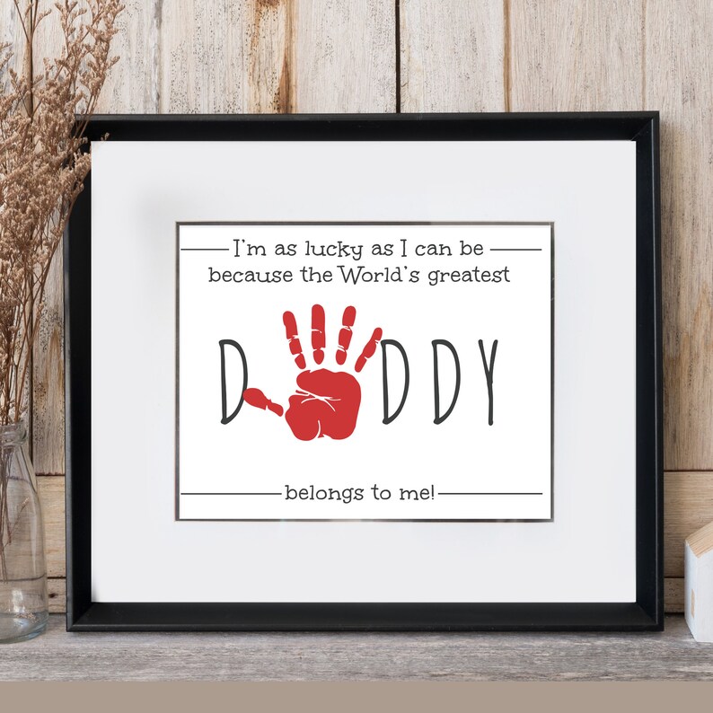 Handprint Art for Father's Day Daddy Birthday Gift Card - Etsy