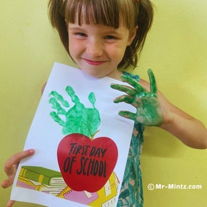 First Day of School Handprint Art Craft | Back to School Handprint ...