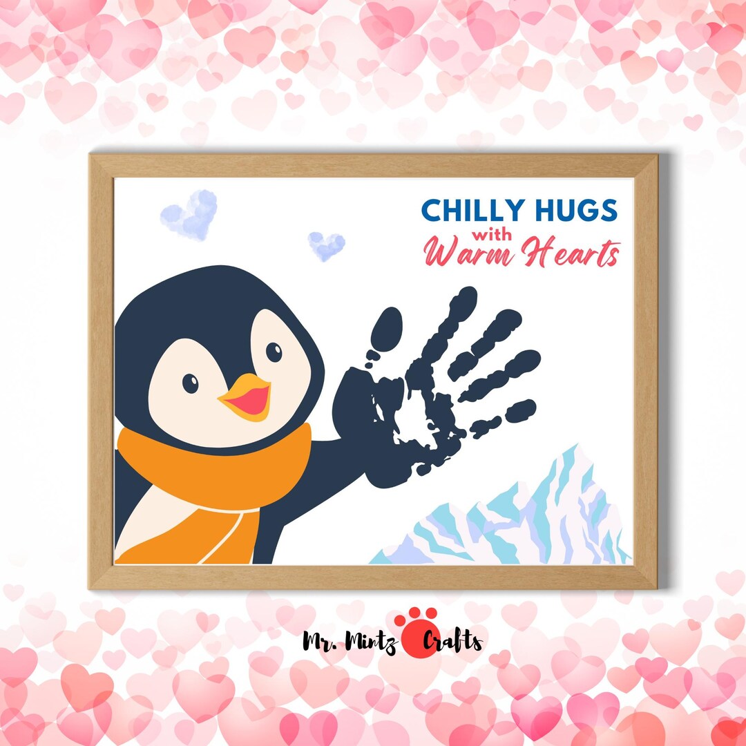 Penguin Handprint Craft for Kids | Chilly Hugs With Warm Hearts ...
