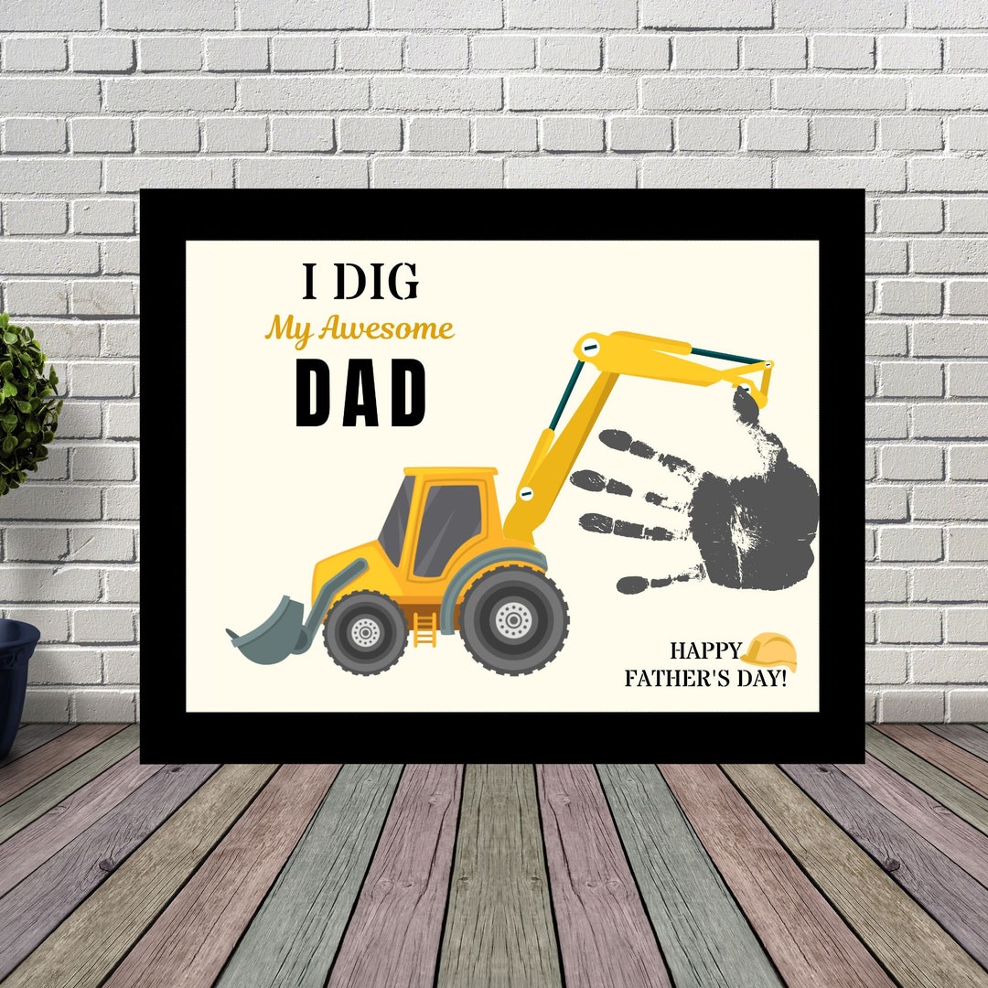 Handprint Art Craft for Dad Daddy Grandpa Fathers Day Printable | I Dig ...