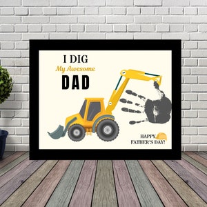 Handprint Art Craft for Dad Daddy Grandpa Fathers Day Printable | I Dig ...