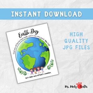 Earth Day Handprint Art Craft Printable Activities for Kids | Preschool ...