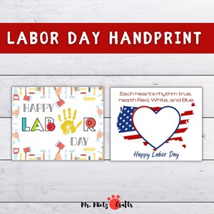 Labor Day Handprint Art Crafts | Labour Day Gift | Labor Day Preschool ...