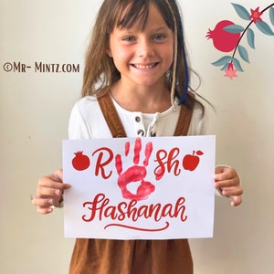 Rosh Hashanah Handprint Art Craft | Rosh Hashanah Card | Rosh Hashanah ...