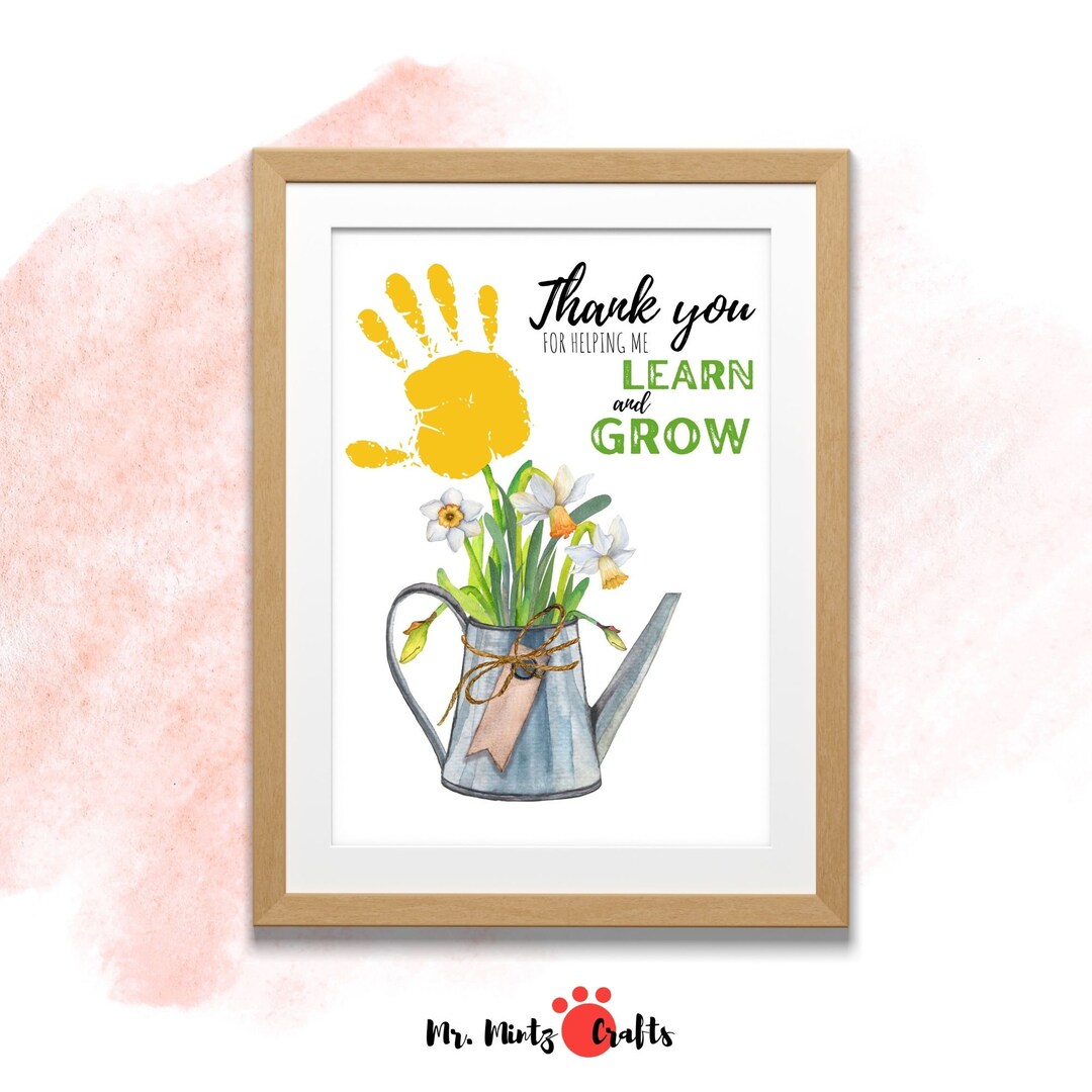 Teacher Appreciation Gift | Handprint Keepsake Art Crafts for Teachers ...