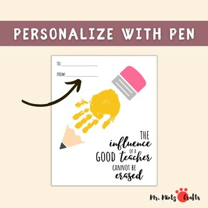 Teacher Appreciation Gift Handprint Keepsake Art Crafts for Teachers ...