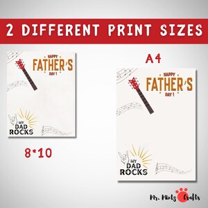 Handprint Art Craft for Fathers | My Dad Rocks | Fathers Day Gifts From ...