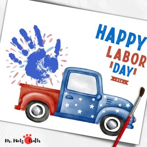 Labor Day Handprint Art Craft | Firework Handprint Art | Happy Labor ...