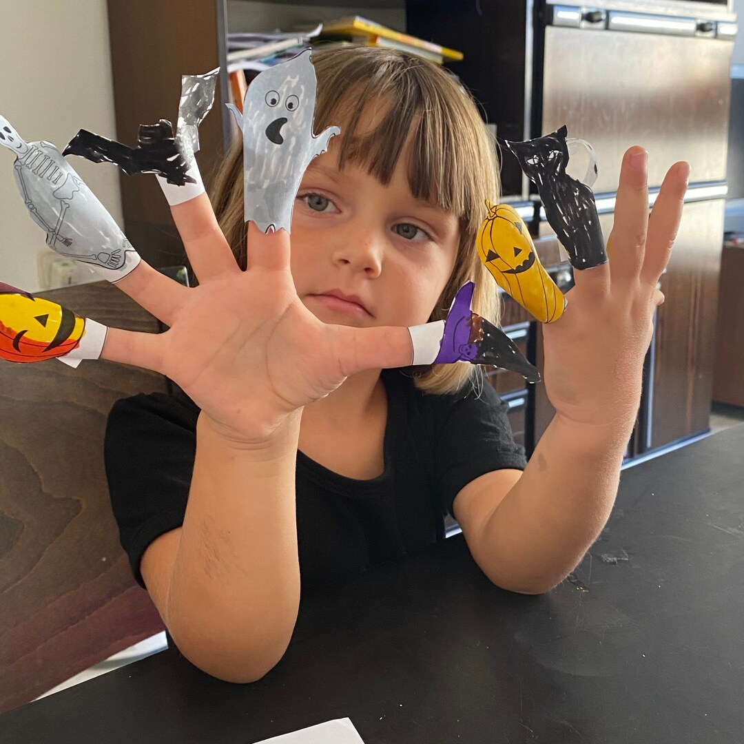 Kids Halloween Activity | Finger Puppets Montessori Toys | Halloween ...