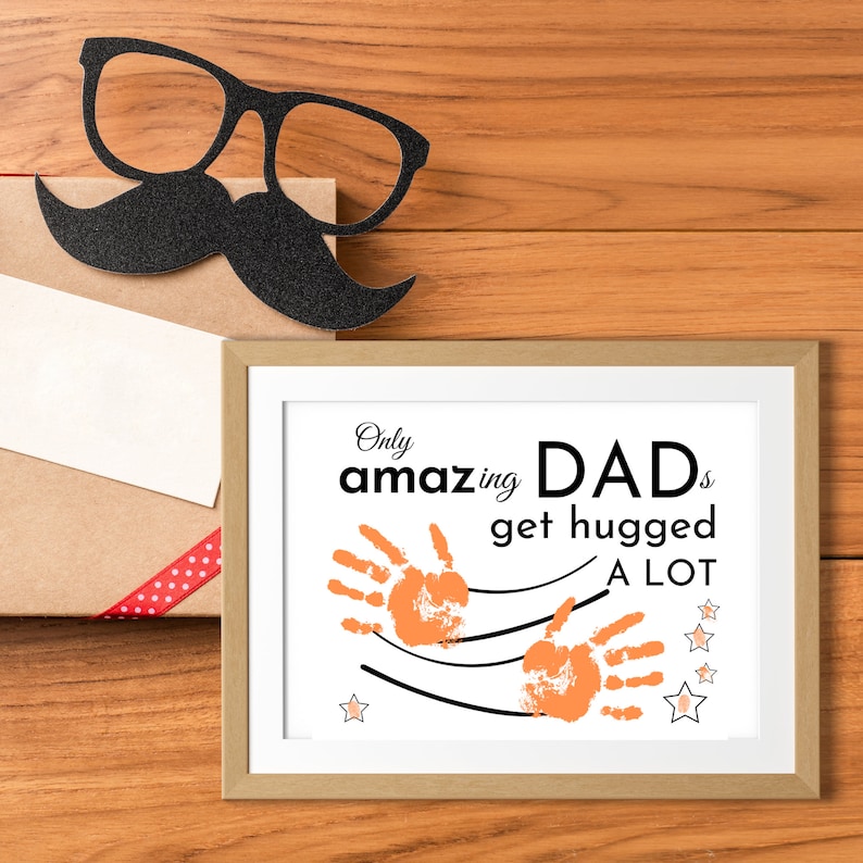 Handprint Art for Father's Day Fingerprint Art Daddy - Etsy UK