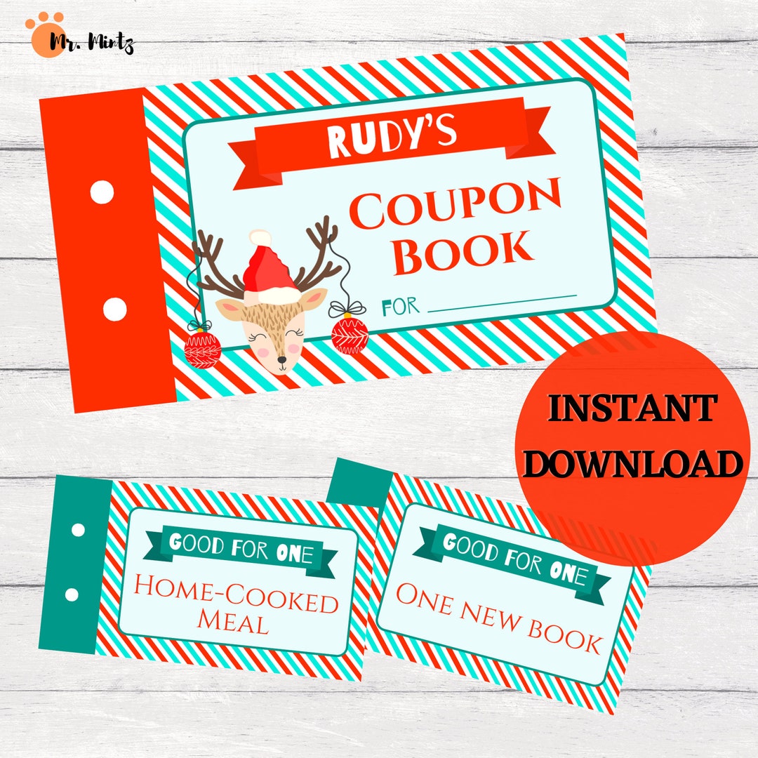 Christmas Coupon Book | Stocking Stuffer | Printable Coupon Book | DIY ...