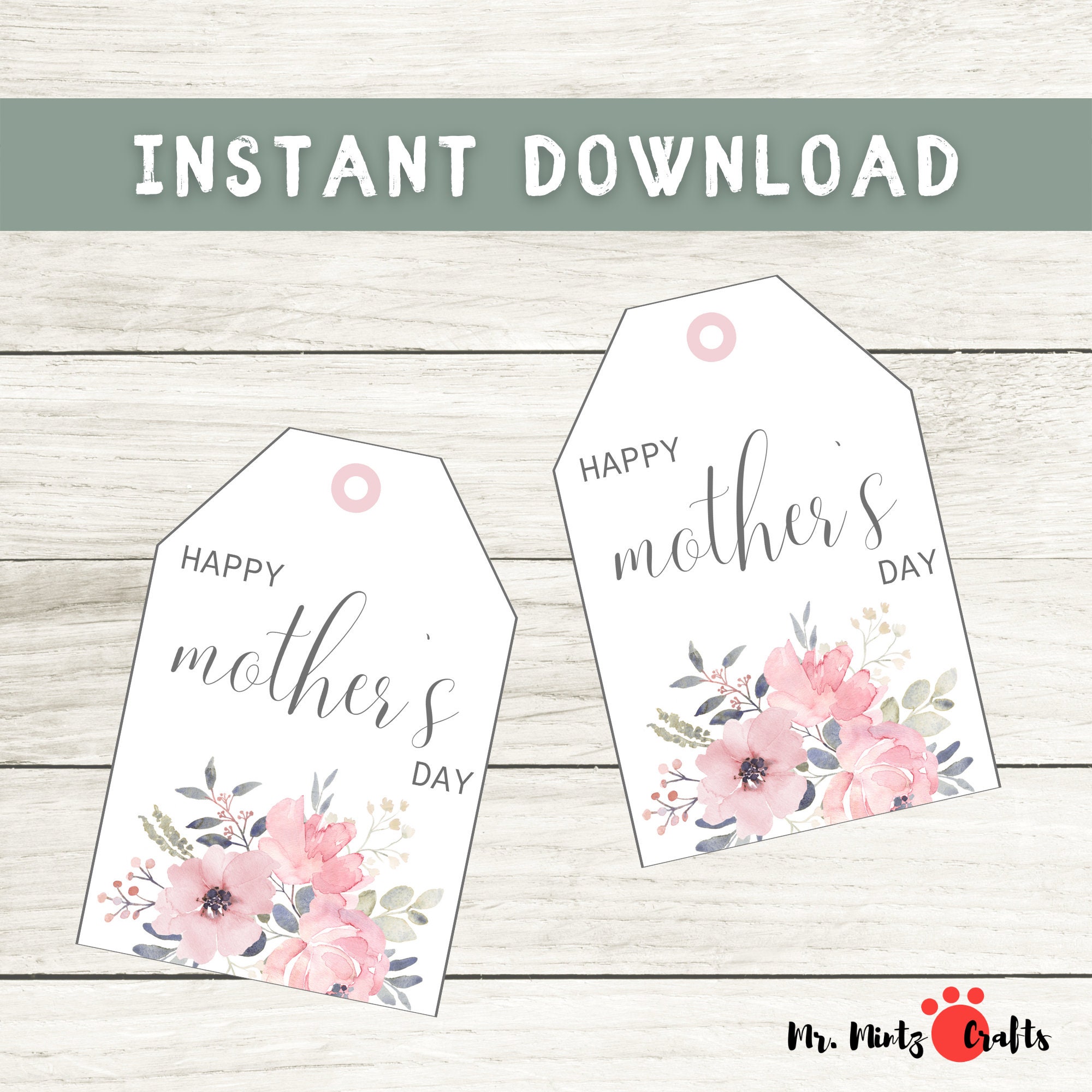 Mother's Day Gift Tags Printable Mothers Day Treat Tags - Etsy